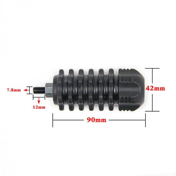 Rubber Bow Stabilizer 3,5" Black