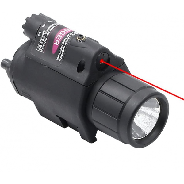 Tactical Flashlight with Laser for 22mm
