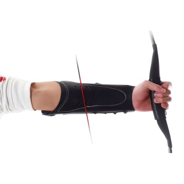 Traditional leather forearm protector for archers