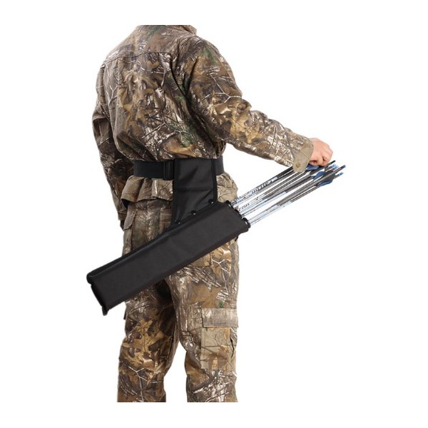 3 Tubes Arrow Quiver with Shoulder Strap black