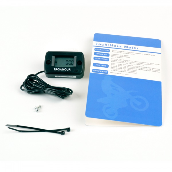 Merač motohodín a otáčok, resetovateľný, vodeodolný