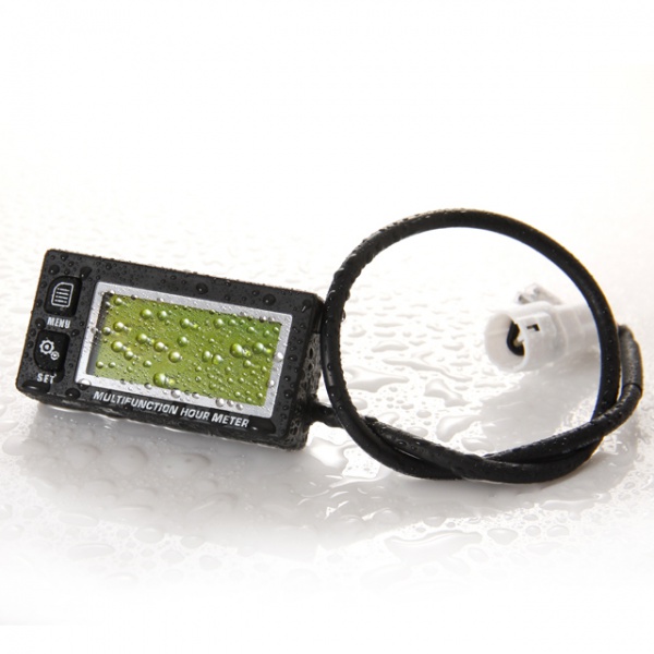 Multifunknčí merač motohodín, otáčok, napätie, podsvietený, vodeodolný