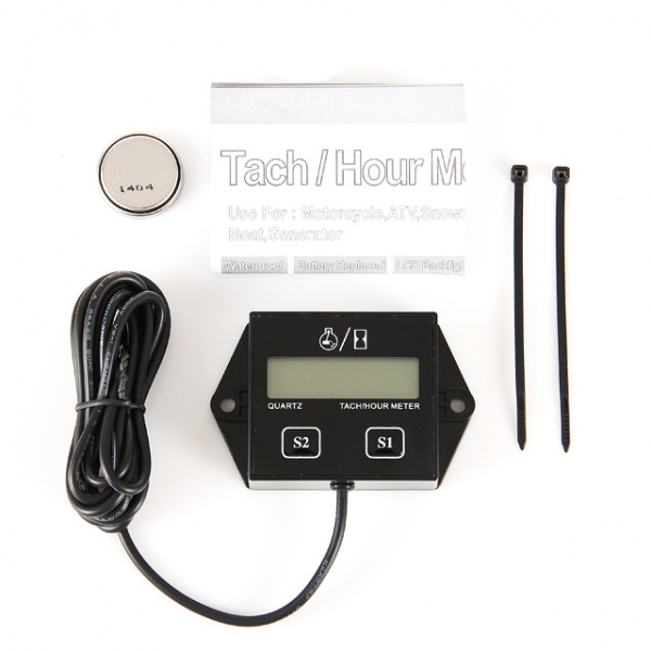 Merač motohodín a otáčok, resetovateľný, vodeodolný